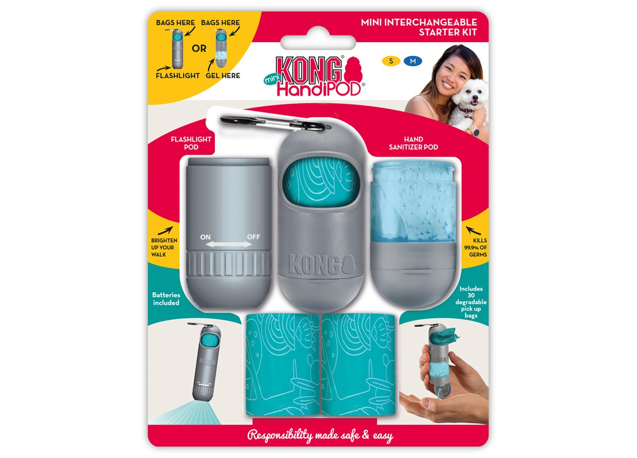 KONG HandiPOD - Mini Interchangeable Starter Kit - Dog Waste and Poop ...