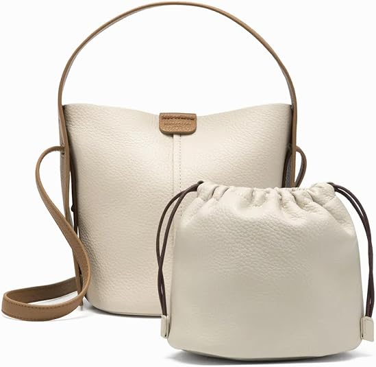 NEWBELLA Women's Bucket Bags and Purses Small Drawstring Handbags Hobo ...