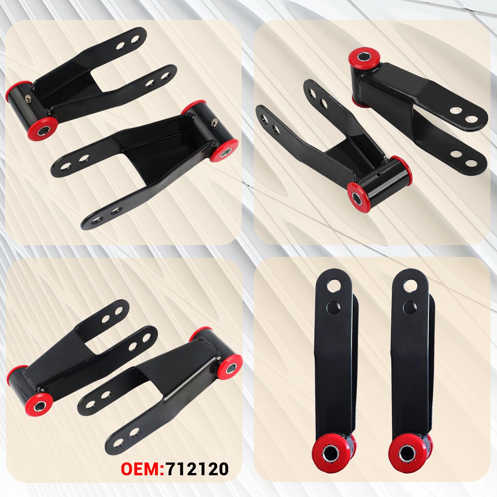 Snapklik.com : 2" Suspension Rear Drop Lowering Shackle Kit Compatible