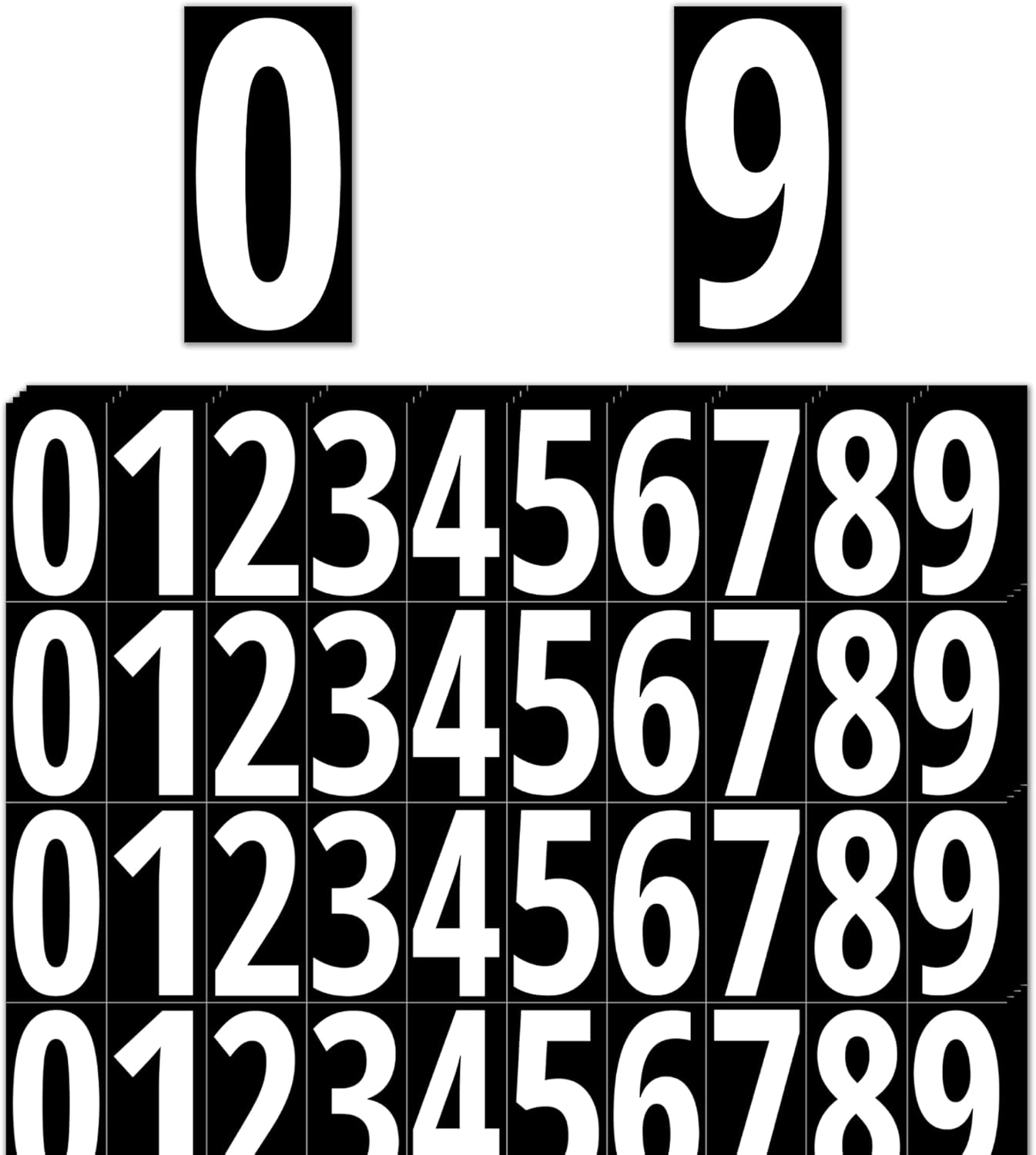 Amazon.com : 600 Pieces, 2 inch - Vinyl Number Stickers, Waterproof ...