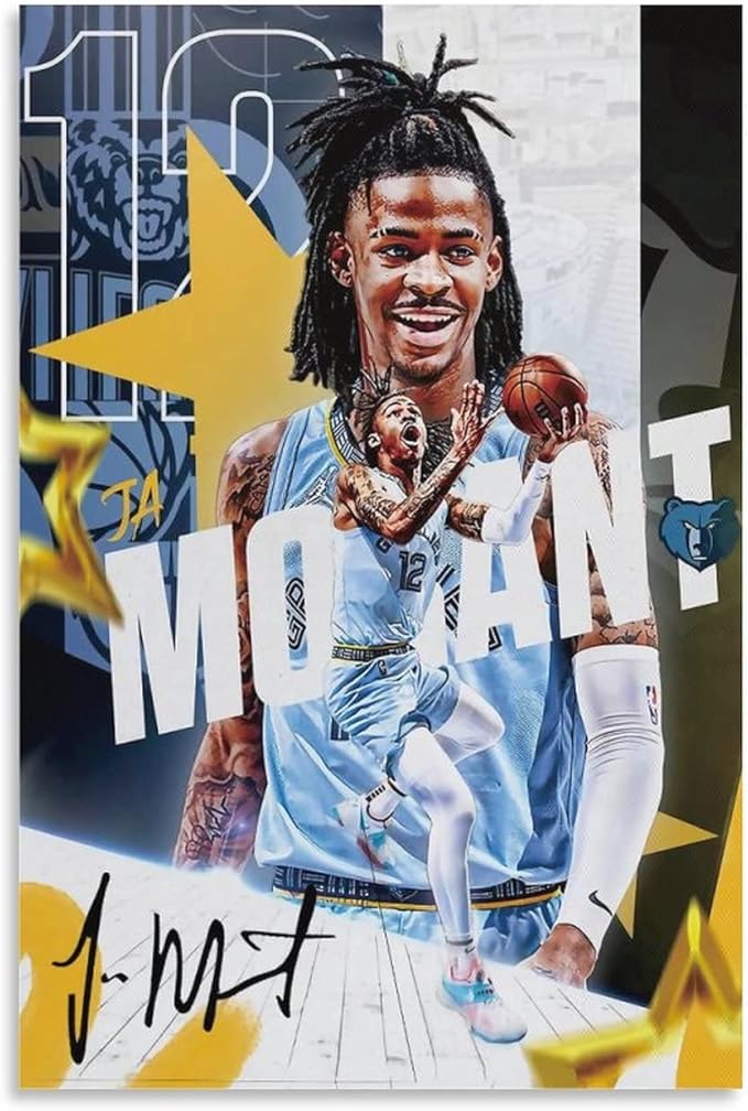 Amazon.com: Generic Ja Morant Poster 18x12 inch (45x30 cm) Blue ...