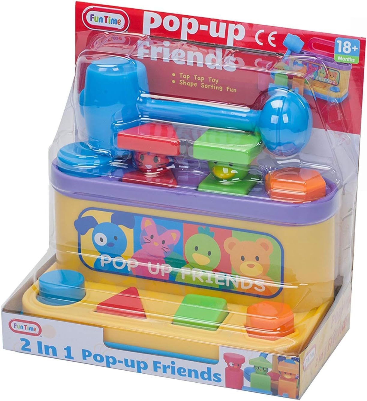 Pop Up Friends with Hammer and Shape Sorter (assorted color) – TopToy