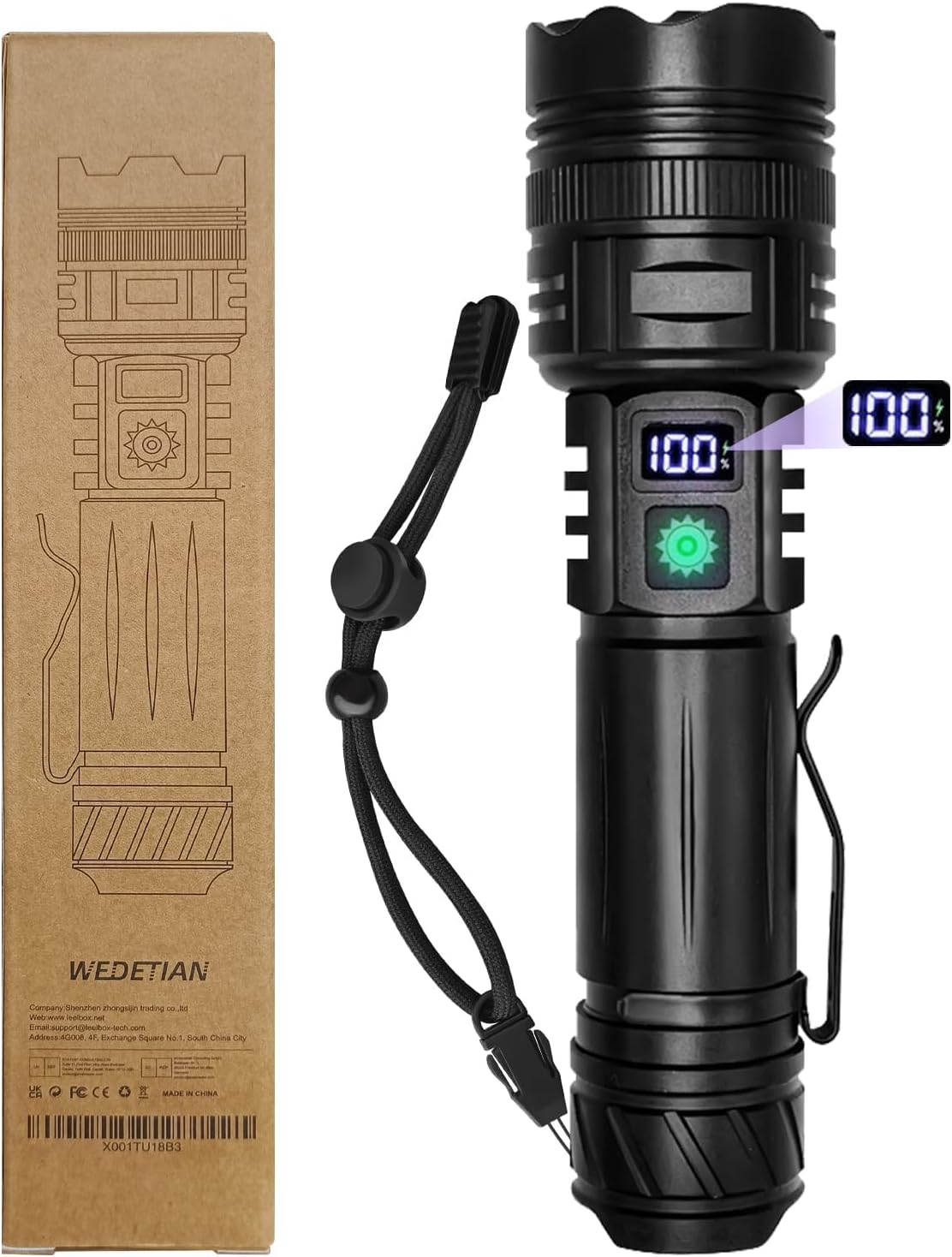 Shadowhawk Linternas LED Alta Potencia, 500000 Lúmenes Linterna LED ...