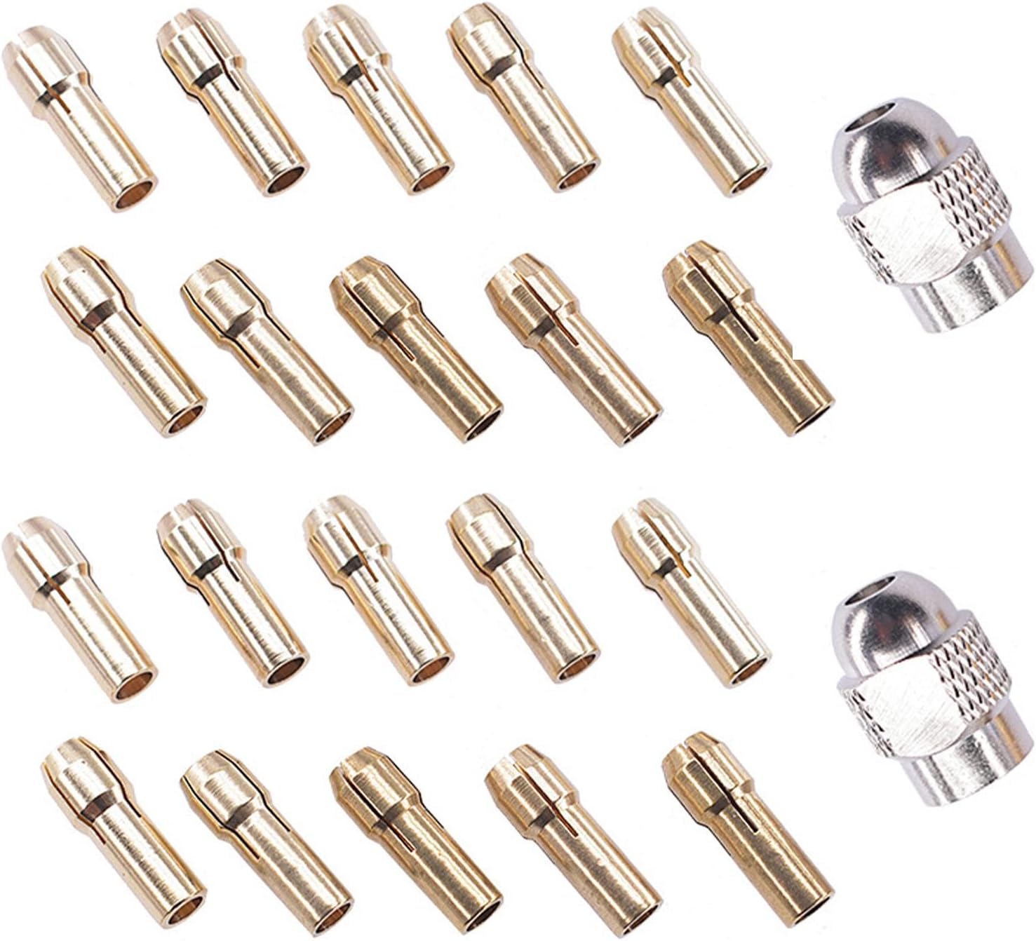 Micro Electric Drill Bit Set, 20pcs Collets and 2 Collet Nut for Rotary ...