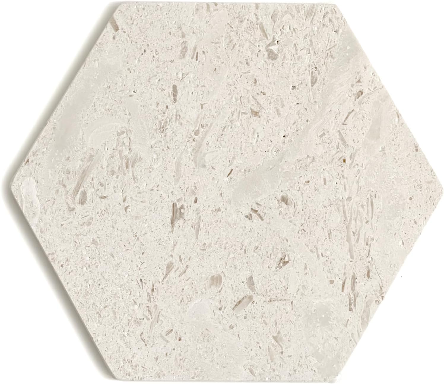 Amazon.com: Marble Object Beige Fossil Marble Hexagonal Cutting Board ...