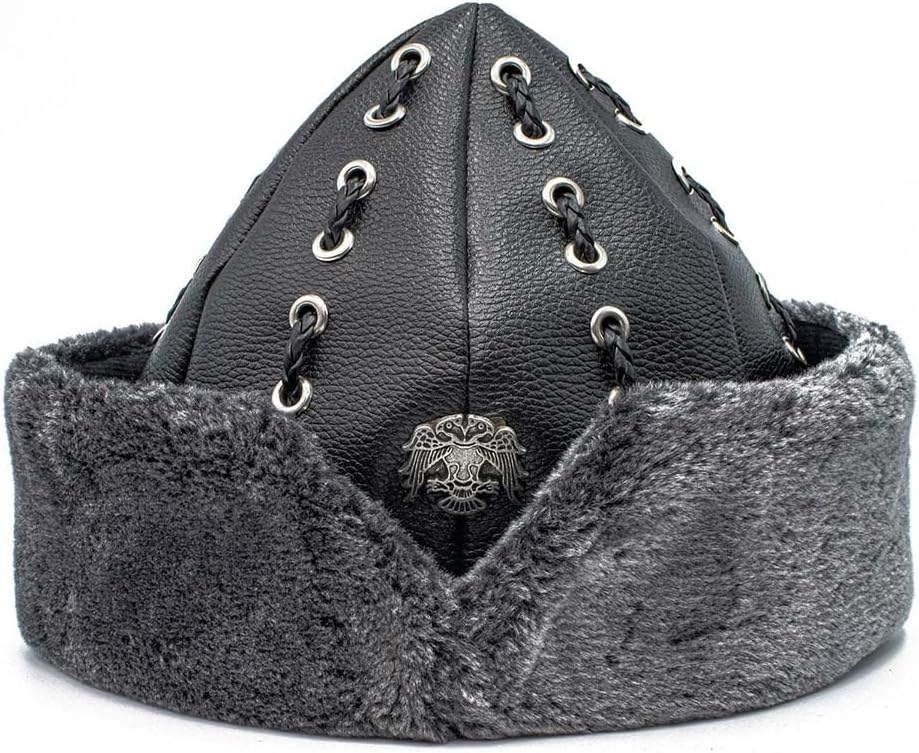Amazon.com: Turkish Ottoman Bork Hat Ertugrul Dirilis Fur Leather ...