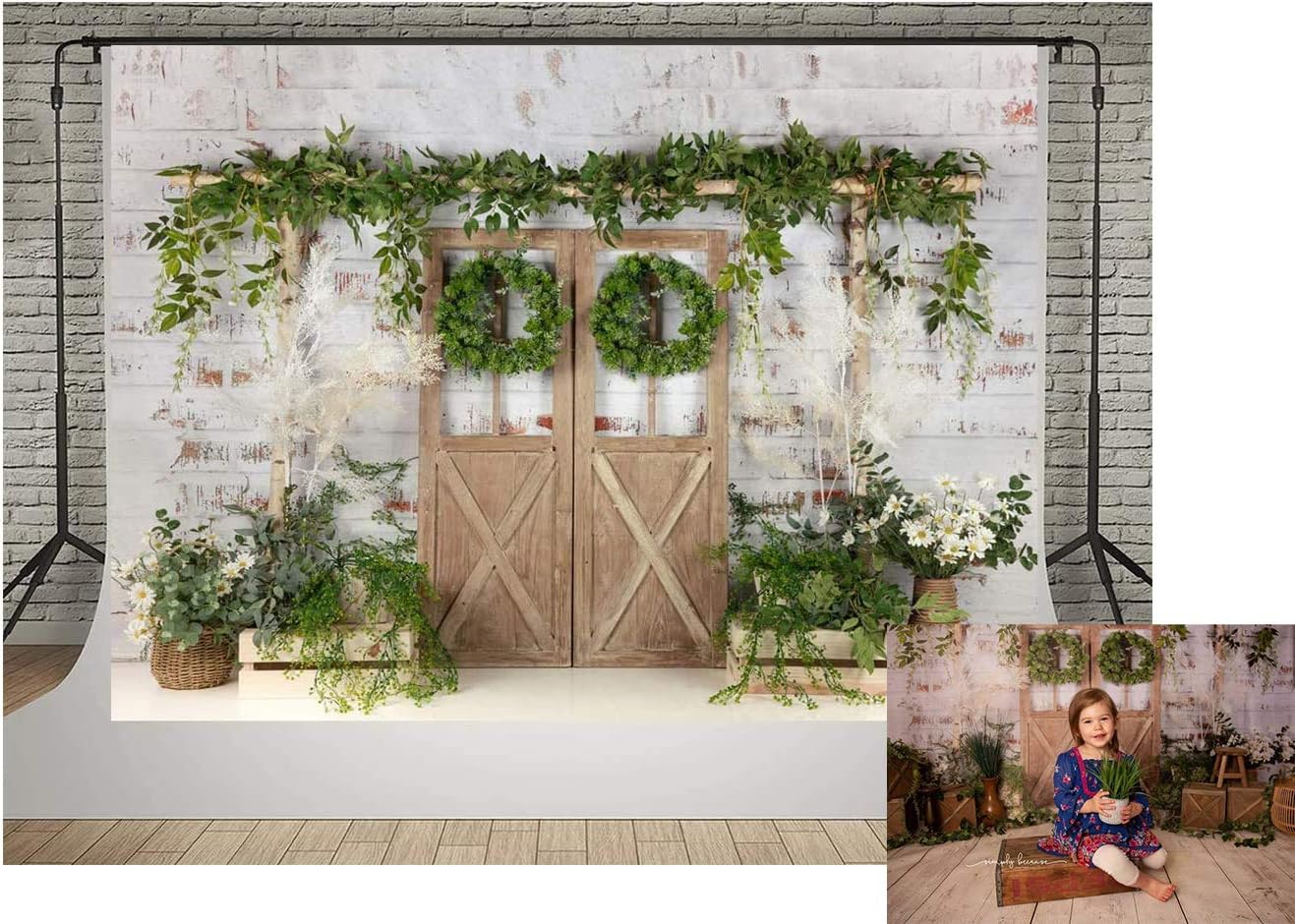 Amazon.com : VIDMOT 5x7ft Spring Scenery Backdrop Forest Path Sunshine ...