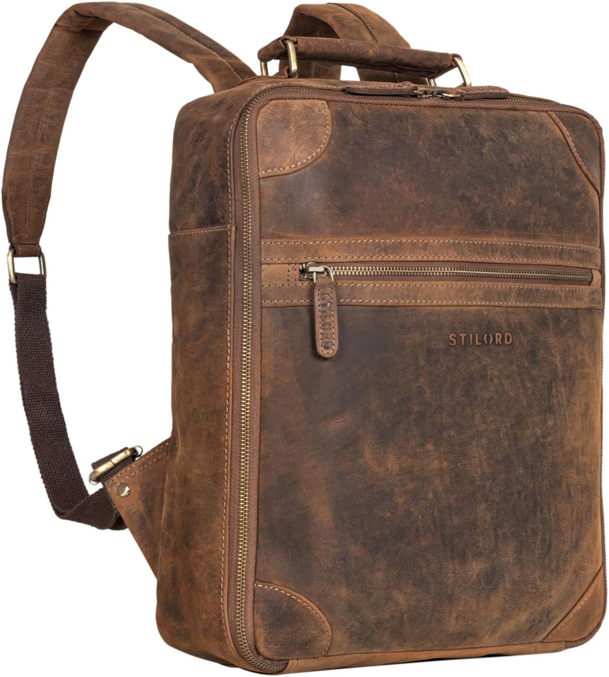 STILORD 'Castiel' Business Rucksack Echtleder Laptoprucksack im ...