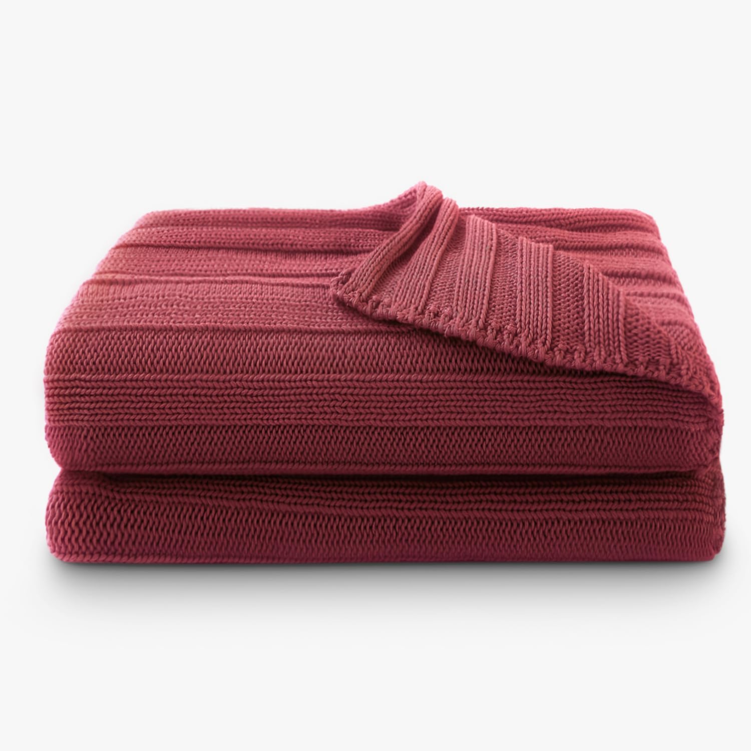 Amazon.com: Cozytoon Cotton Knitted Throw Blanket - 100% Cotton ...