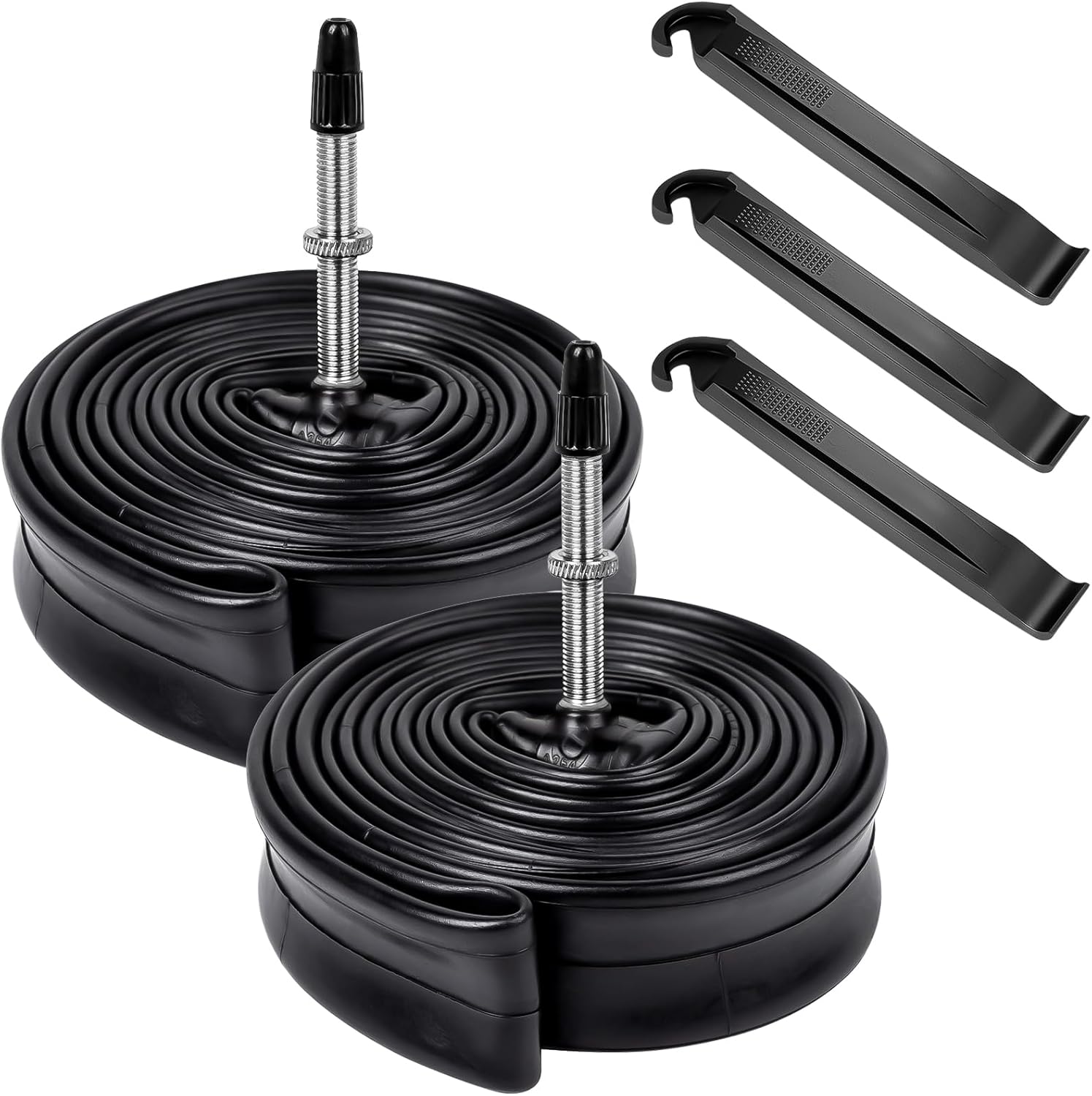 Amazon.com : 2-Pcs 700C Bike Tubes 700x18C/20C/23C/25C FV48mm Presta Valve 700C Tubes Compatible ...