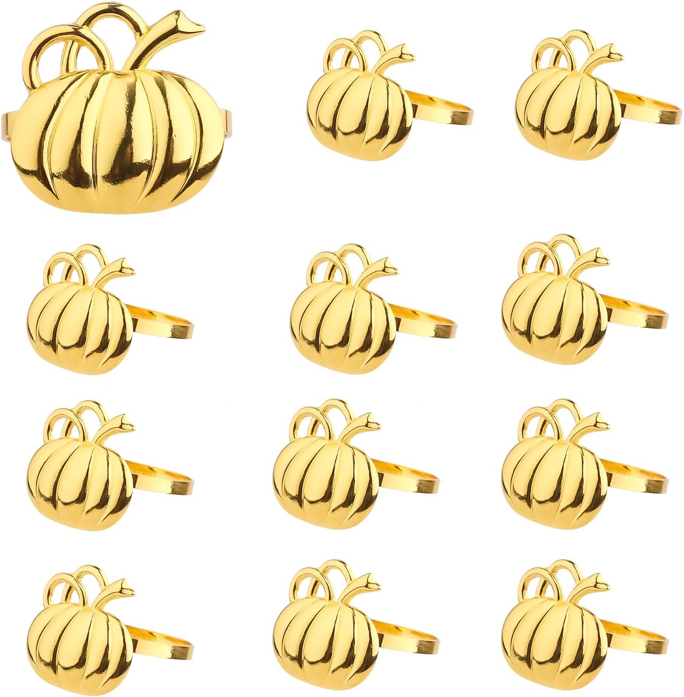 Amazon.com: AIEX 12pcs Pumpkin Napkin Buckle, Pumpkin Napkin Ring ...
