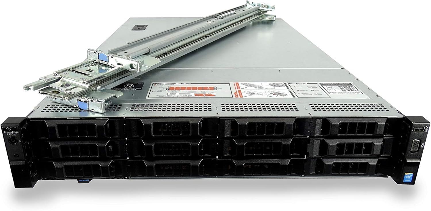 Amazon.com: Dell PowerEdge R730xd 12-Bay LFF 2U Server with 2X Rear ...