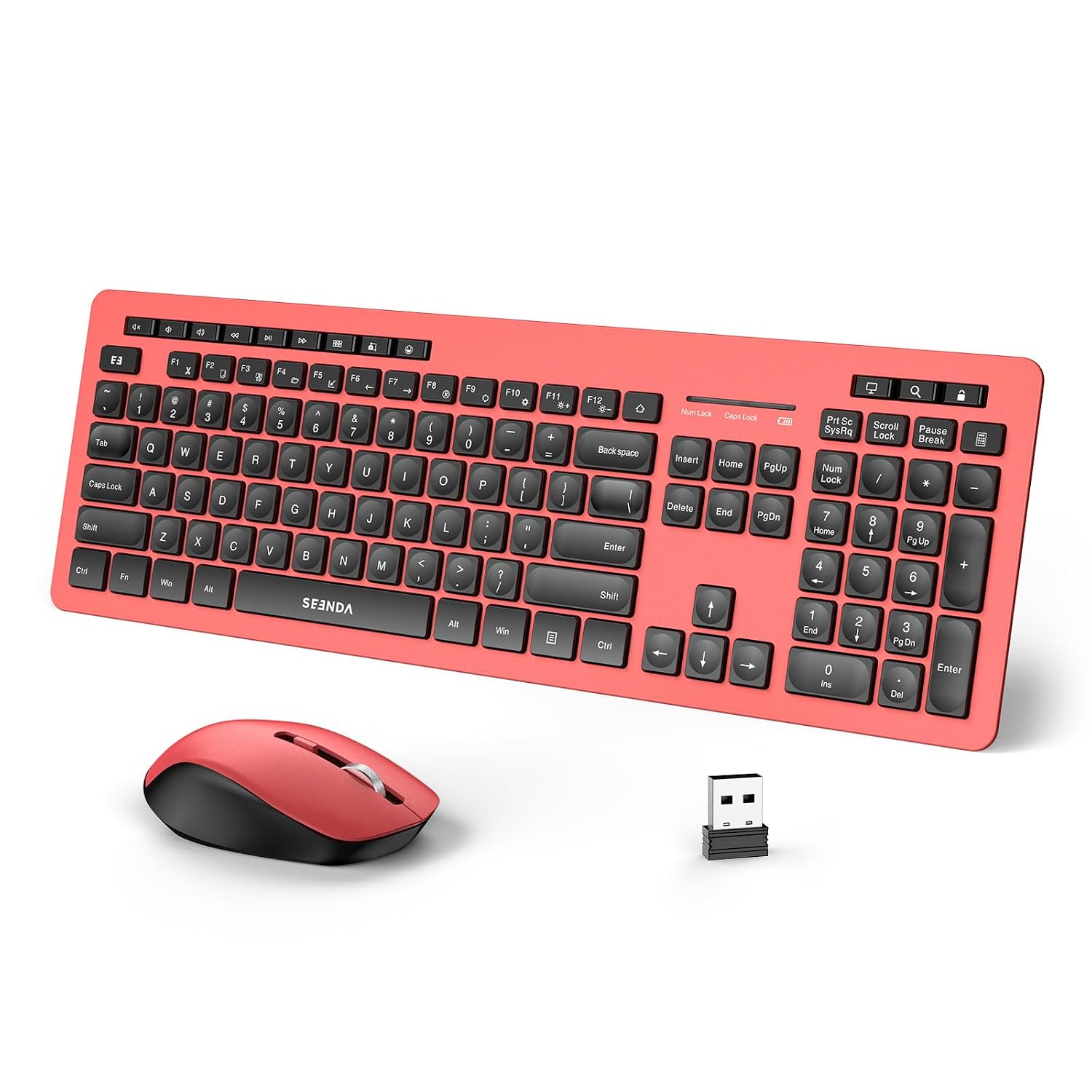 Amazon.in: Buy Seenda Wireless Keyboard and Mouse Combo Full Size 2.4G ...