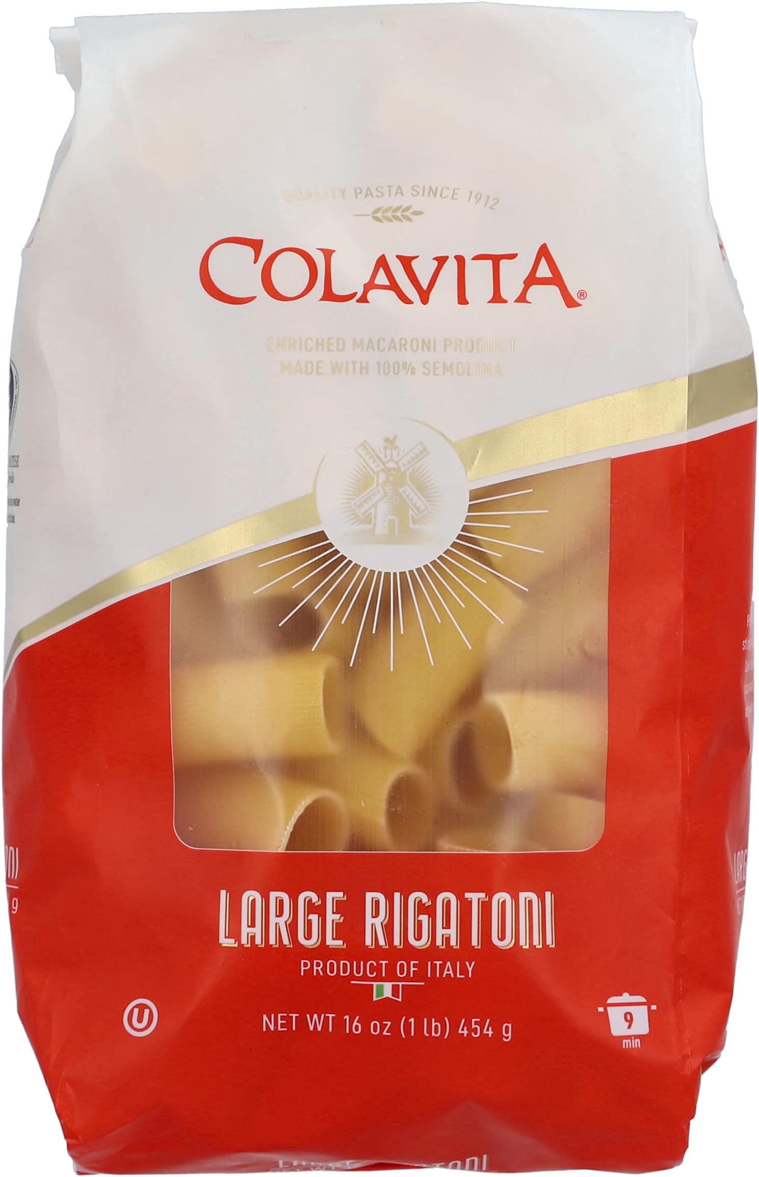 Amazon.com : Colavita Pasta - Large Rigatoni, 1 Pound - Pack of 20 ...