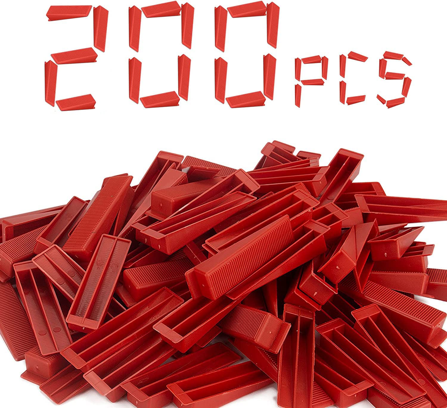 Reusable Tile Wedges 200 Pcs, Reusable Tile Leveling System Wedges for ...