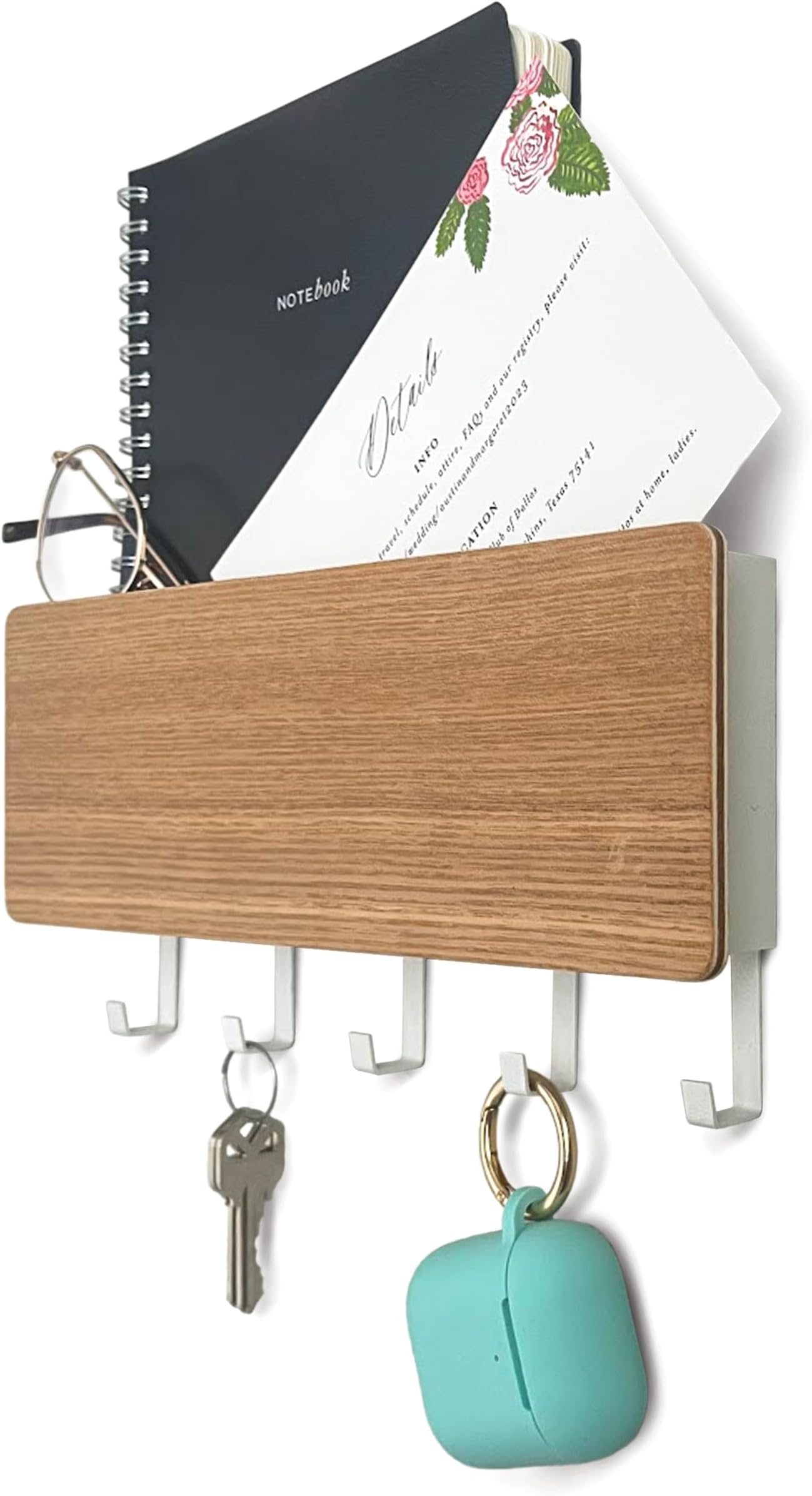 Amazon.com: EZENTIAL Key Holder for Wall Adhesive - Small Key and Mail ...