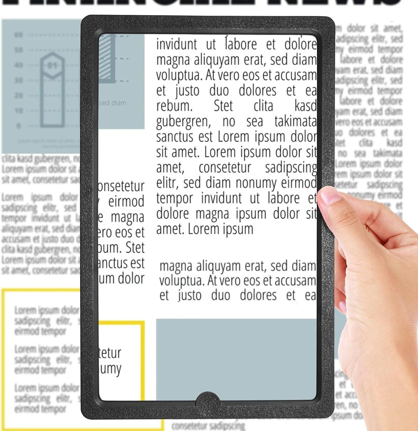 Amazon.com: ENYSAON 5X Large Page Magnifying Glass for Reading Large ...