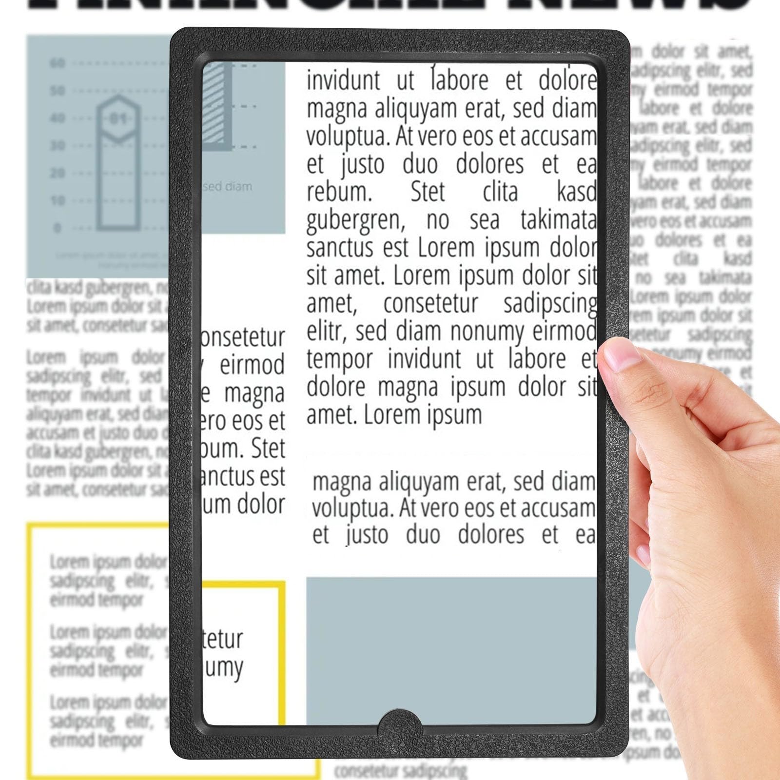 Amazon.com: ENYSAON 5X Large Page Magnifying Glass for Reading Large ...