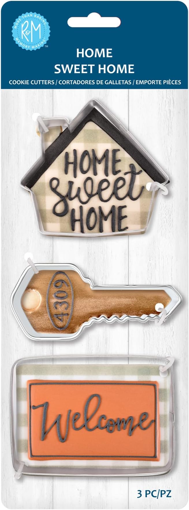 Amazon.com: The Cookie Countess Cookie House - 3 Piece Cookie Cutter ...