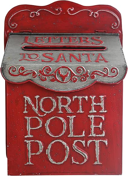 All Chic Christmas Post Box Wall Hanging Santa Letter Box For Outside ...