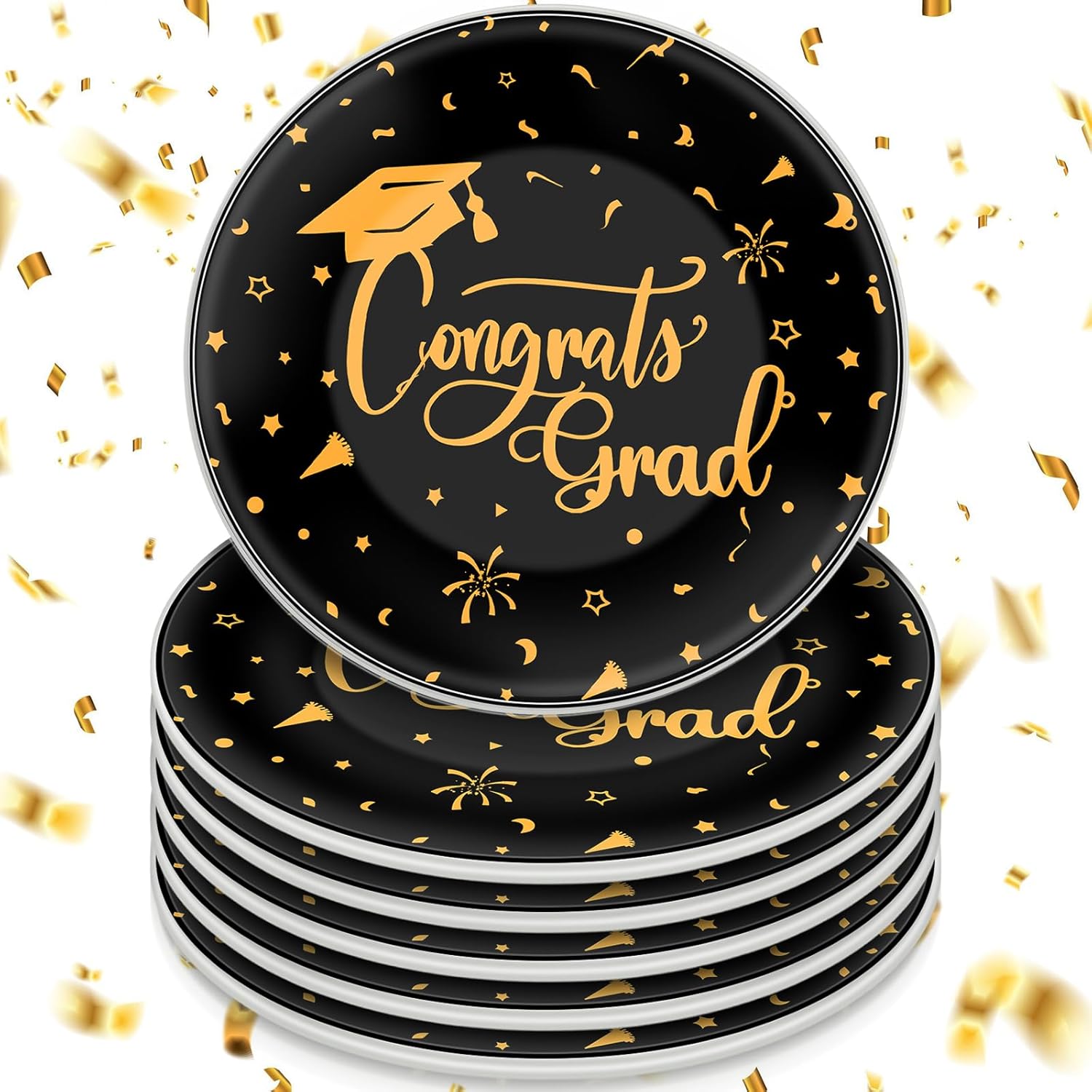 Amazon.com: Funnymoom 6 Pack 6 Inch Graduation Party Supplies Ceramic ...