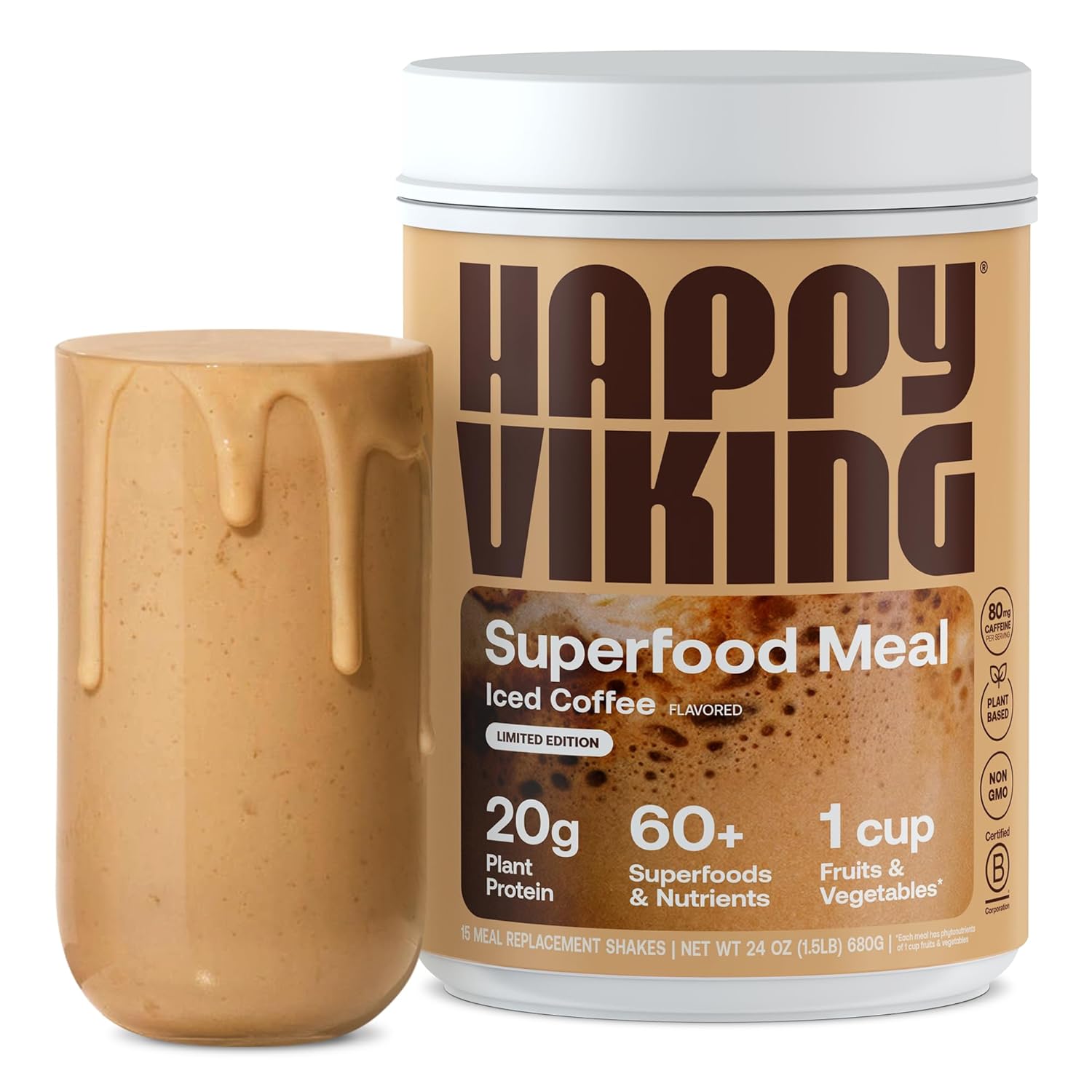 Amazon.com: Happy Viking Iced Coffee Protein Powder, Created by Venus ...