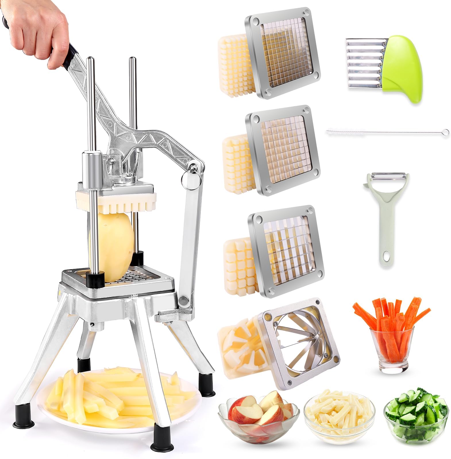 Amazon.com: BotaBay Commercial Vegetable Fruit Chopper 1/4″&3/8″ Blade ...