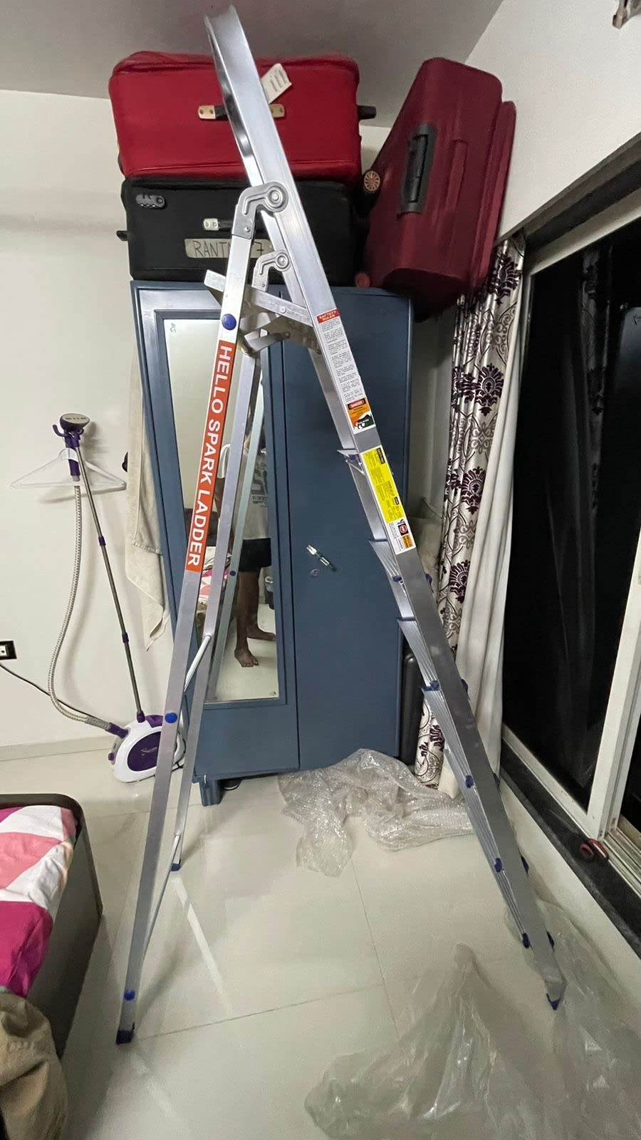 JDK's MART Strong Heavy Duty Aluminium Wide 4 Step Ladder for Home and ...