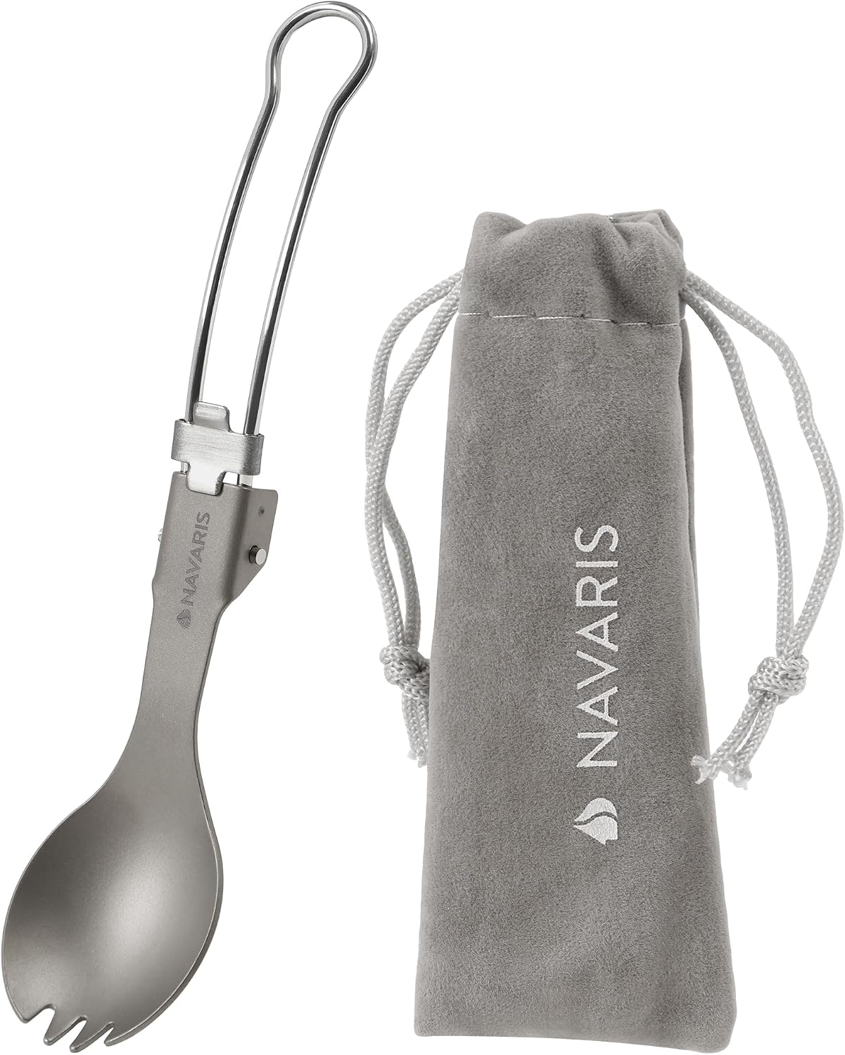 Amazon.com : Navaris Titanium & Stainless Steel Spork - Lightweight ...