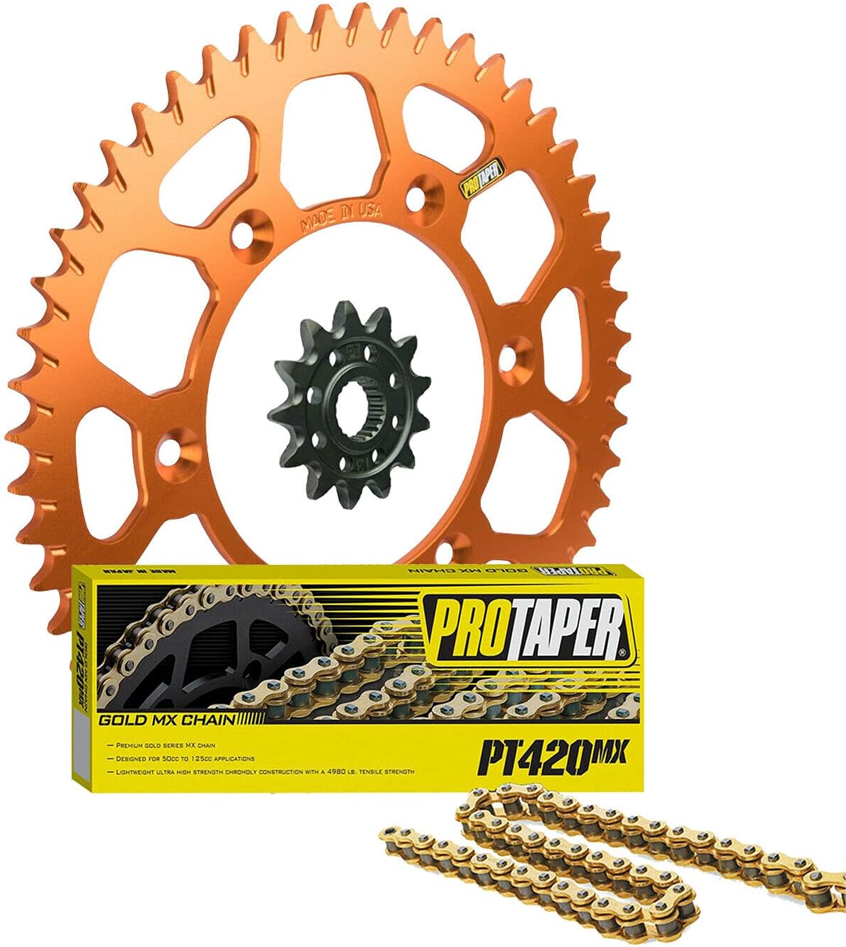 Amazon.com: Pro Taper Front & Rear Sprockets & PT420MX Chain Kit - 14/ ...