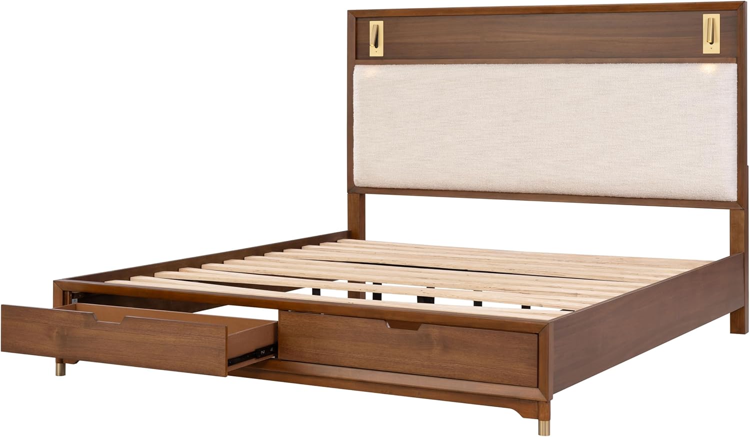 Amazon.com: Furniture of America Faelric Mid-Century Modern Solid Wood ...