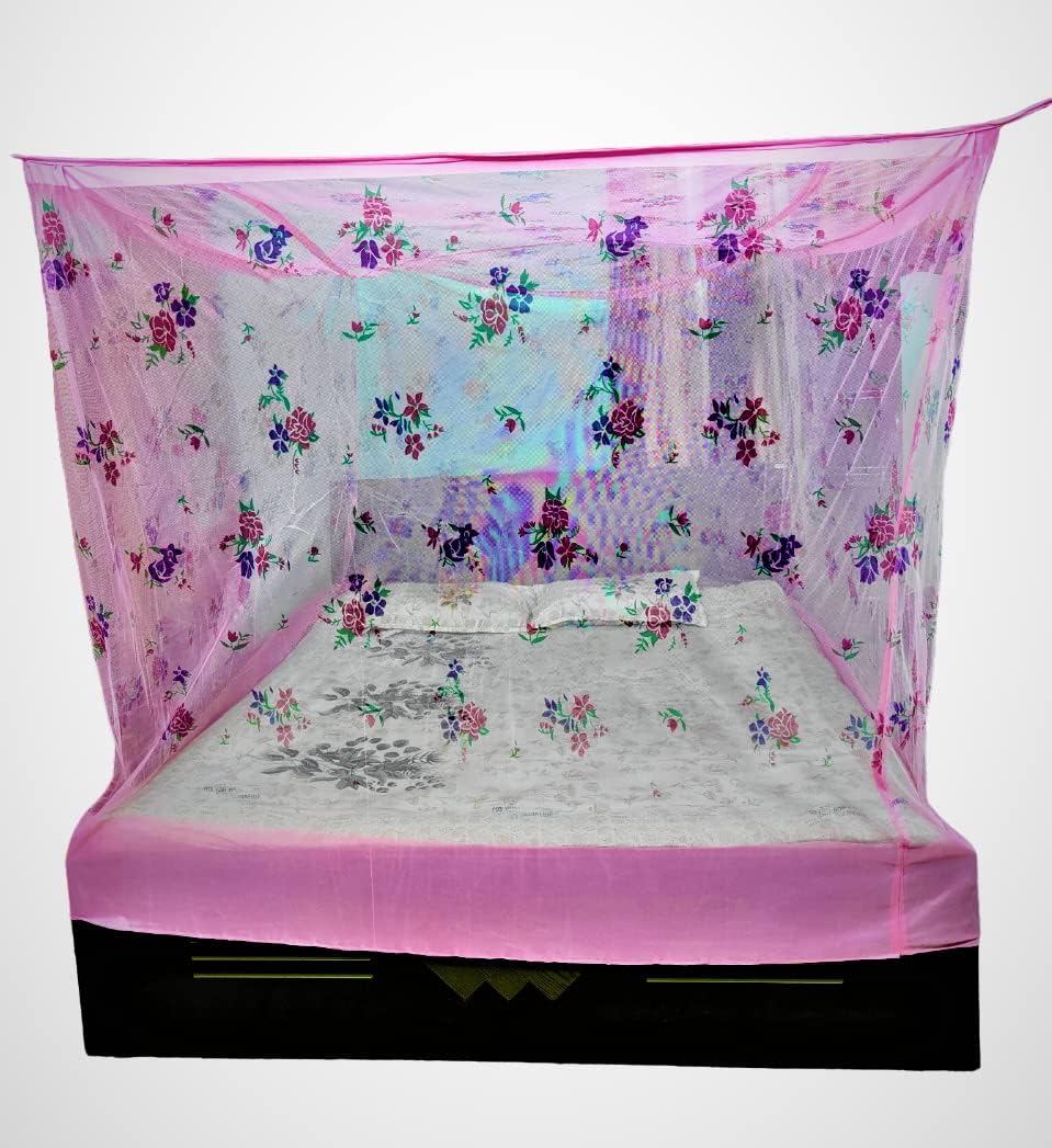 EMBOSSED Luxury Mosquito Net for Bed Double to King Size Bed Canopy ...