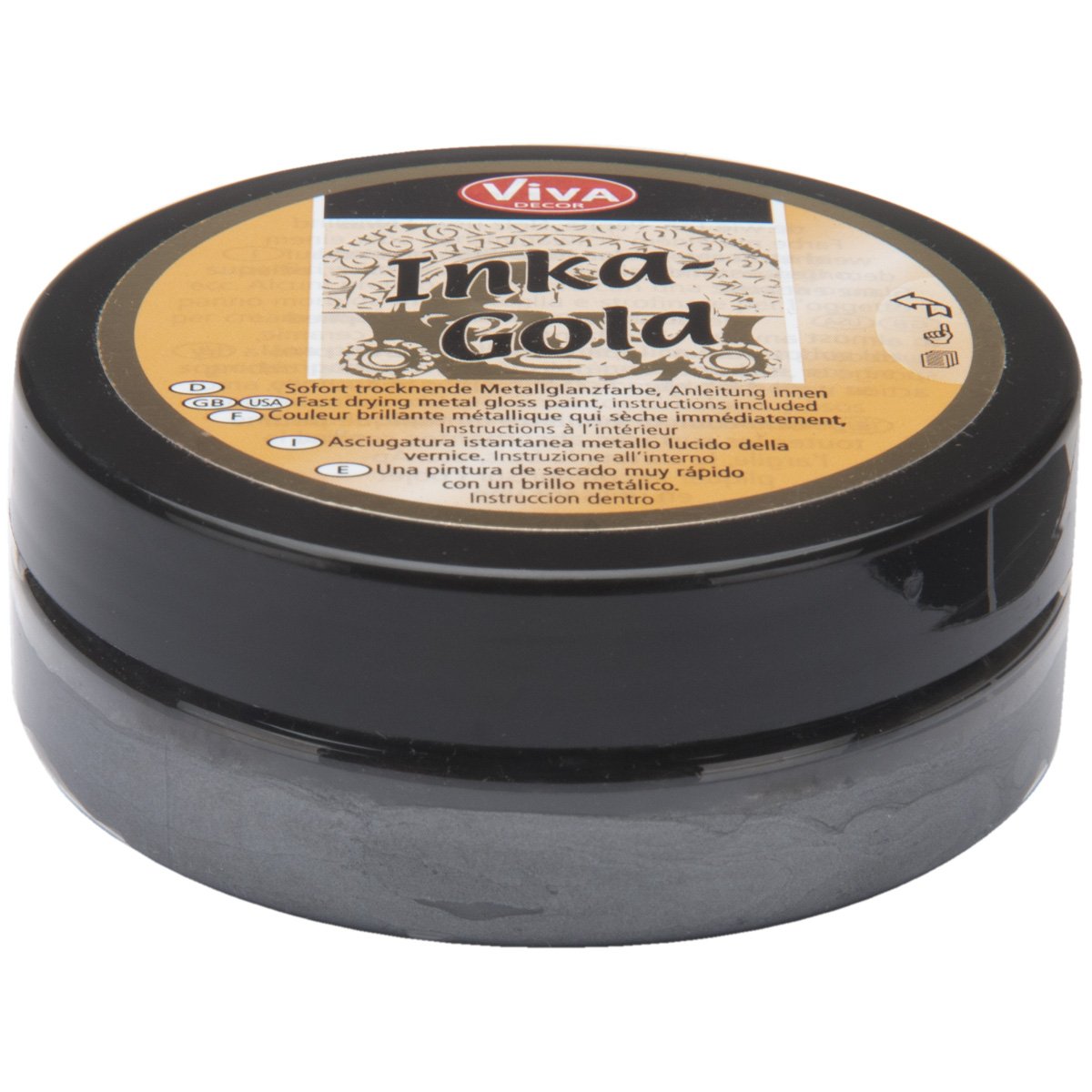 Viva Decor 50gm Inka Gold Metal Gloss Paint, Graphite : Amazon.in: Home ...