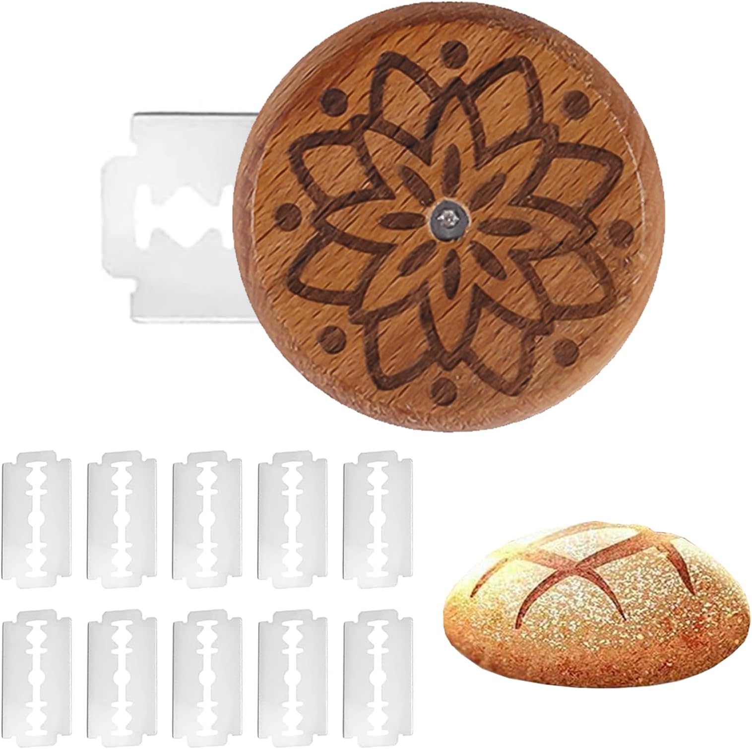 LONGHAO Brot Cutter Messer,Rundbrotmesser,Teigesser Brotmesser,Baguette ...