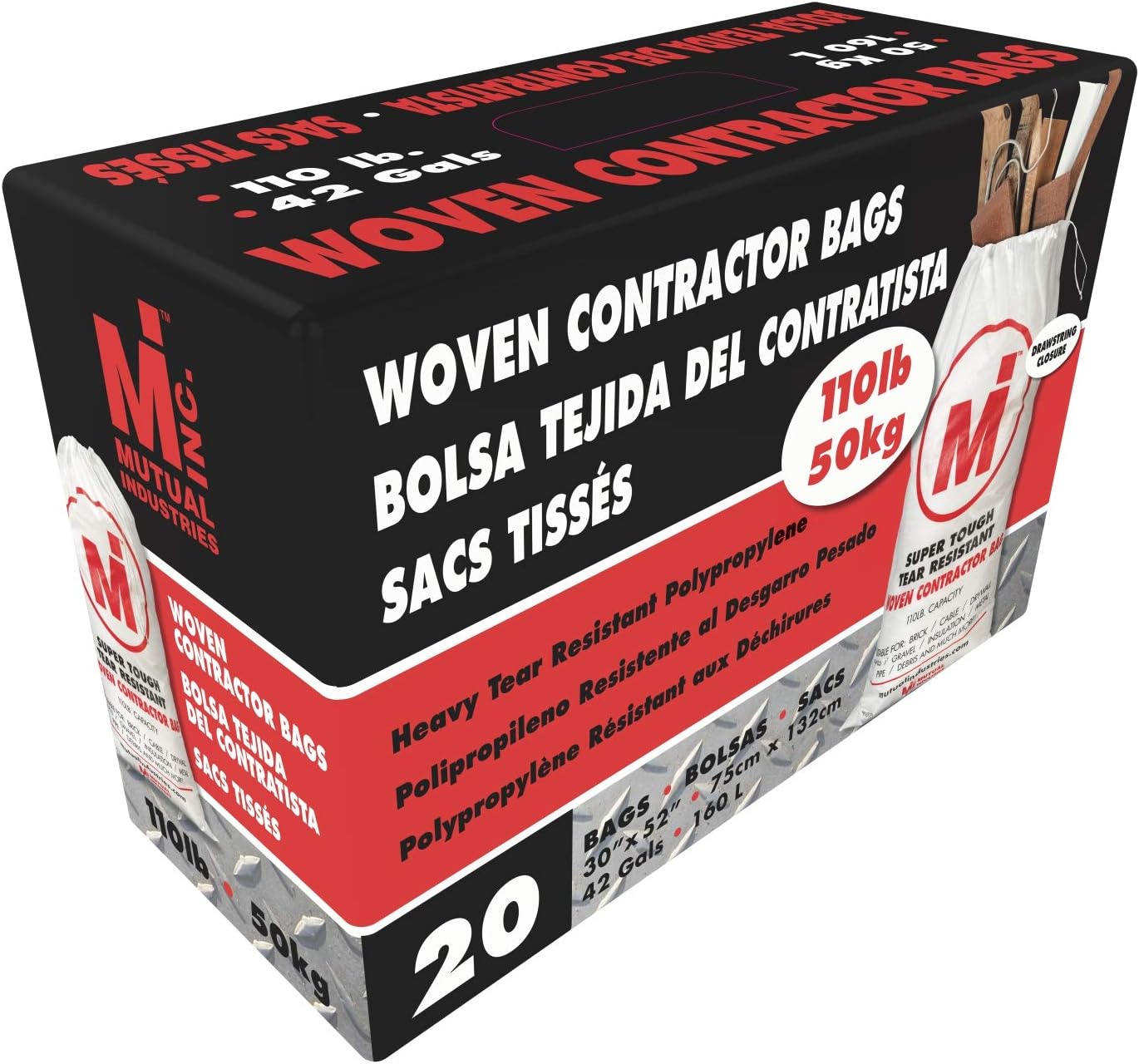 Amazon.com: DEMO BAGS Demobags Contractor Trash, 42 Gallon, 10 Bags Per ...