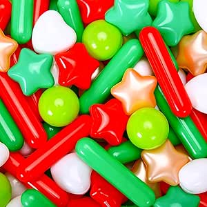 Amazon.com: Heopeis Ball Pit Balls Stars Hearts Strip Shapes for ...