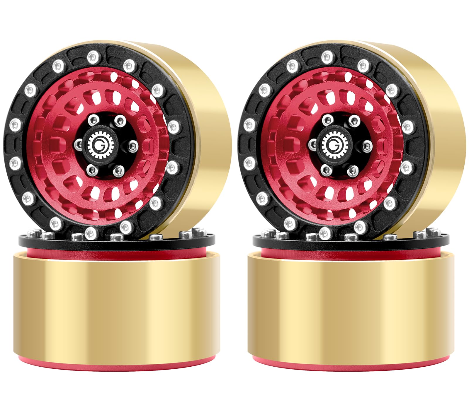 Amazon.com: OGRC 1.9 Beadlock Wheel RC Crawler Wheels with Brass Ring 1 ...