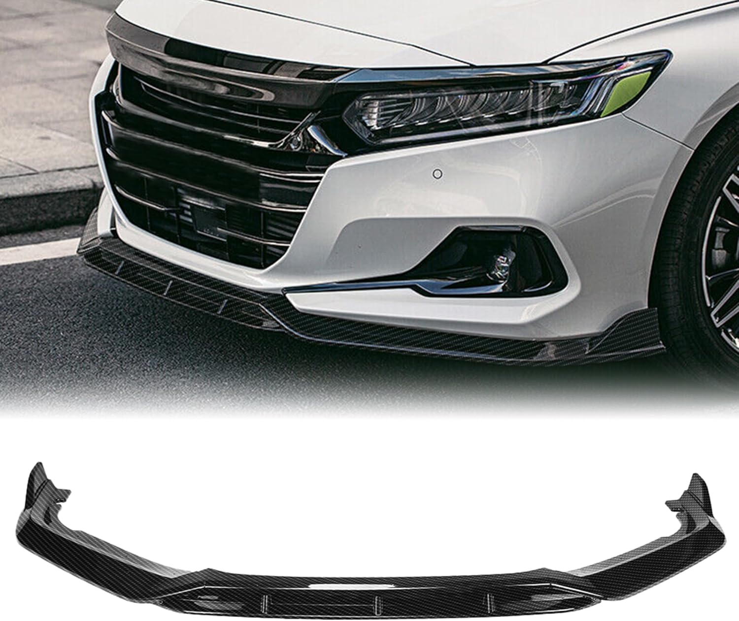 Amazon.com: Rolling Gears Carbon Fiber Look Front Lip Spoiler ...