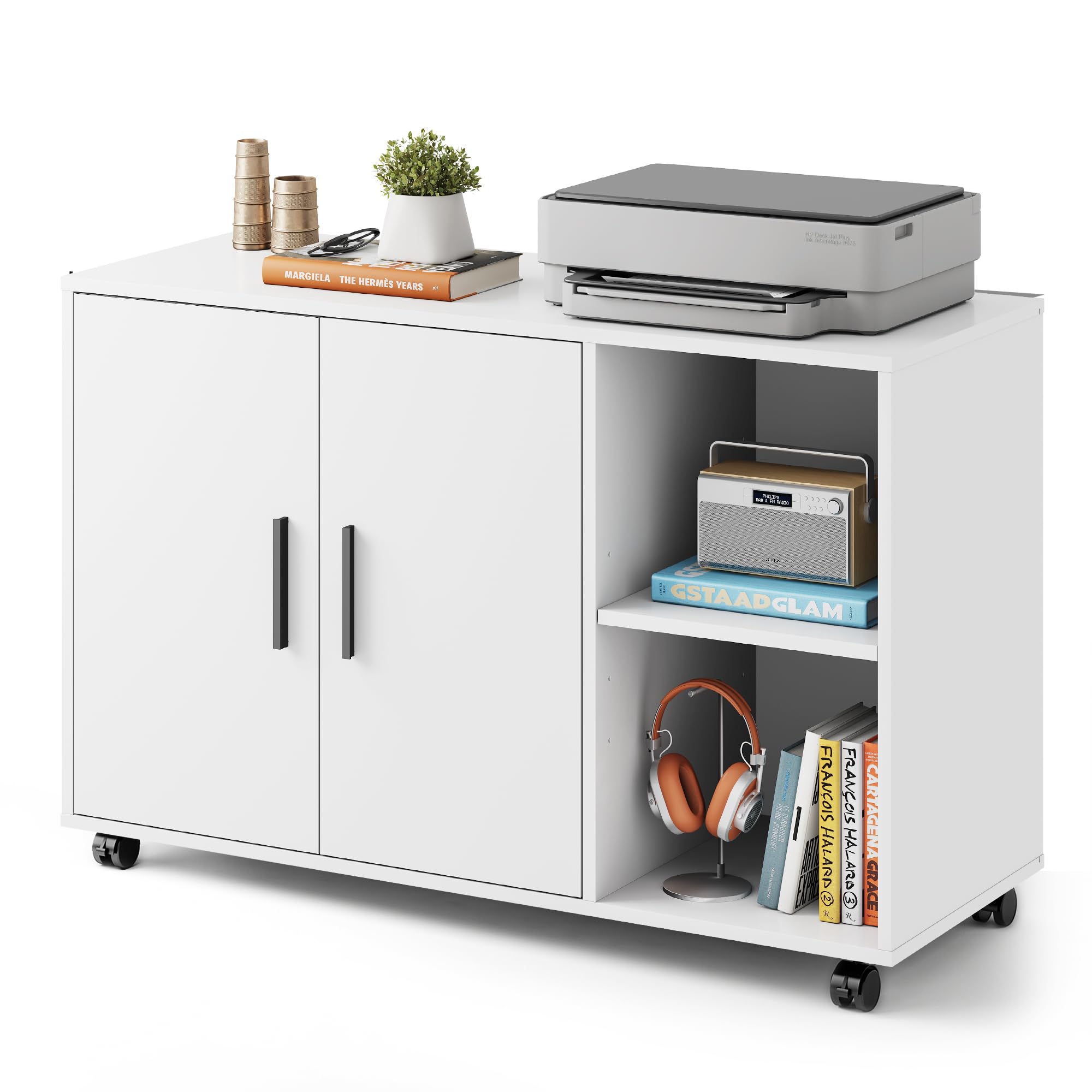 Amazon.com: DEVAISE Office Storage Cabinet with Doors and Shelves ...