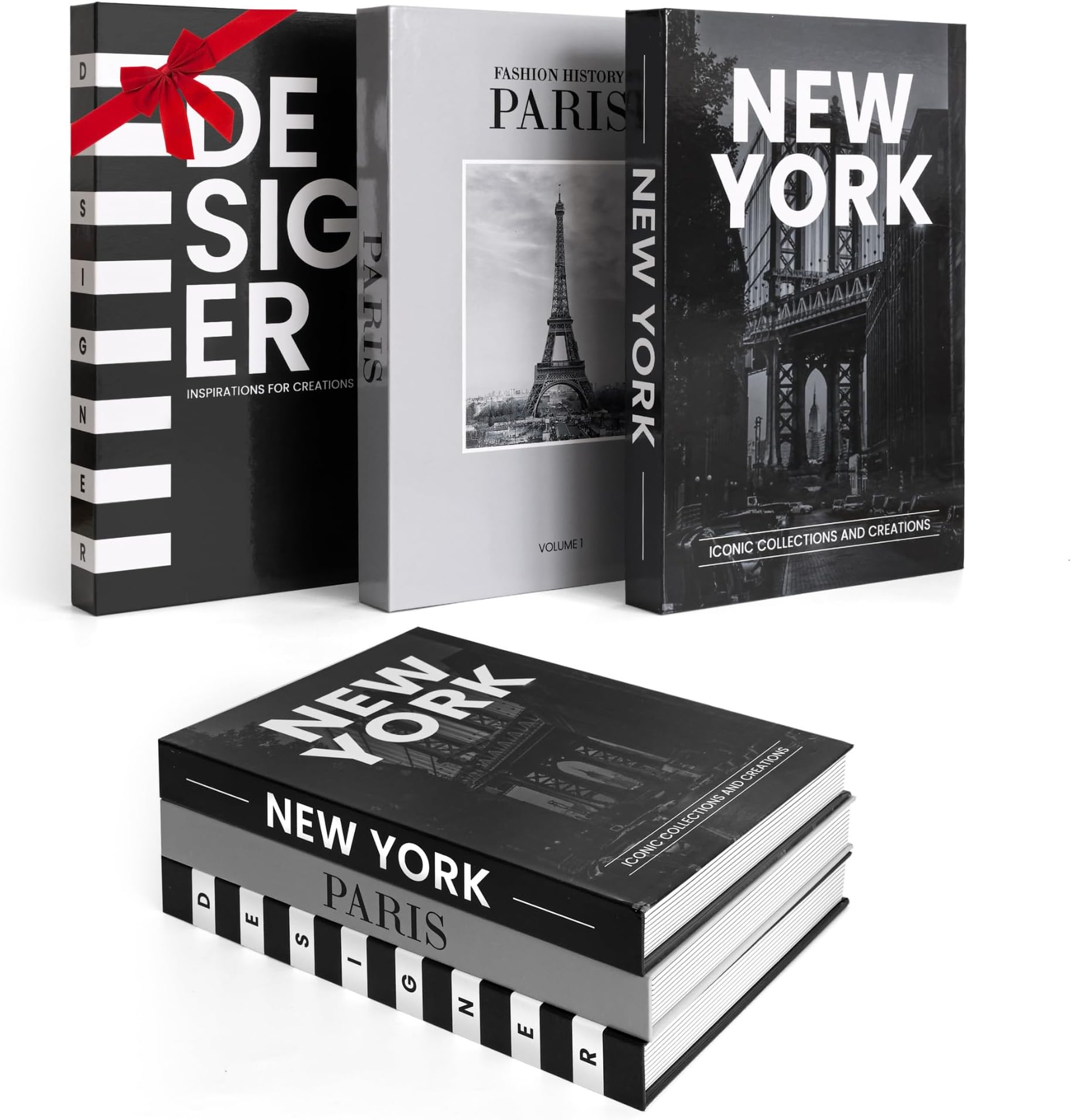 Amazon.com: Book Decor Set - Decorative Books for Home Decor, Navy Blue ...