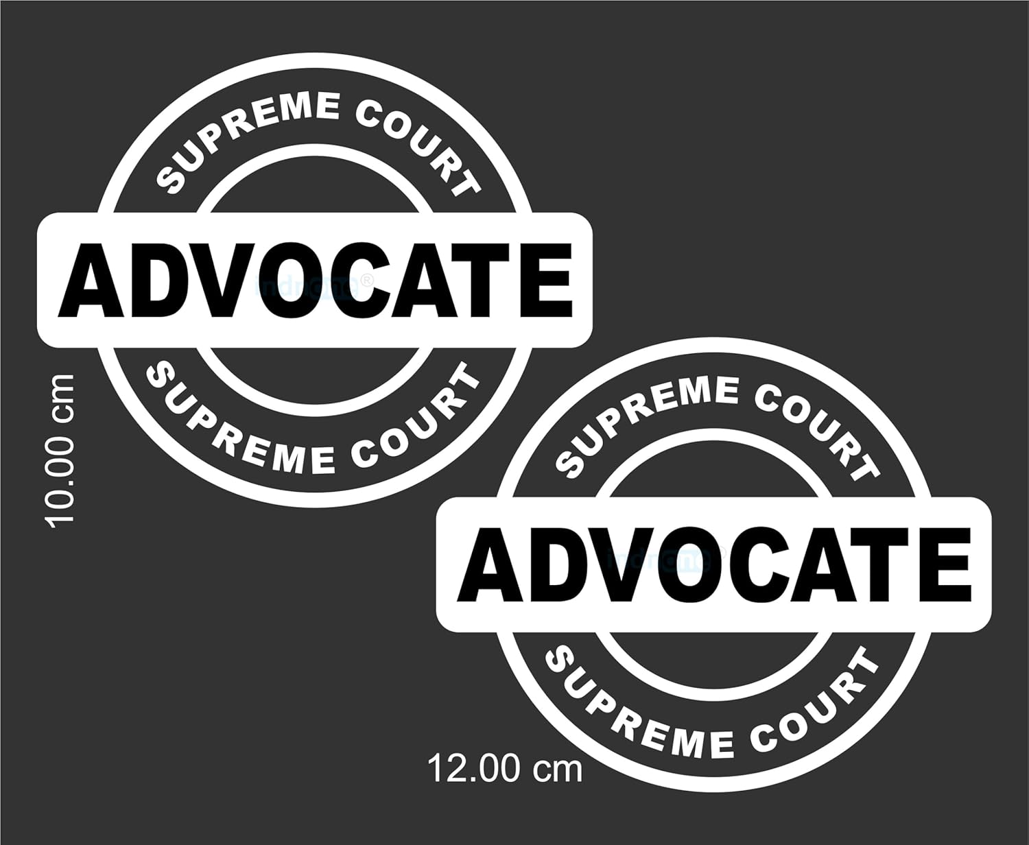 indnone® Supreme Court Advocate Sticker for Car Sticker Stylish Vinyl ...