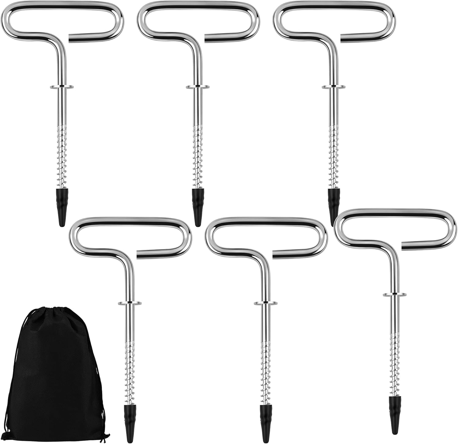 Amazon.com : Aodaer 6 Pieces Camping Tent Stakes Threaded Nail Ice ...