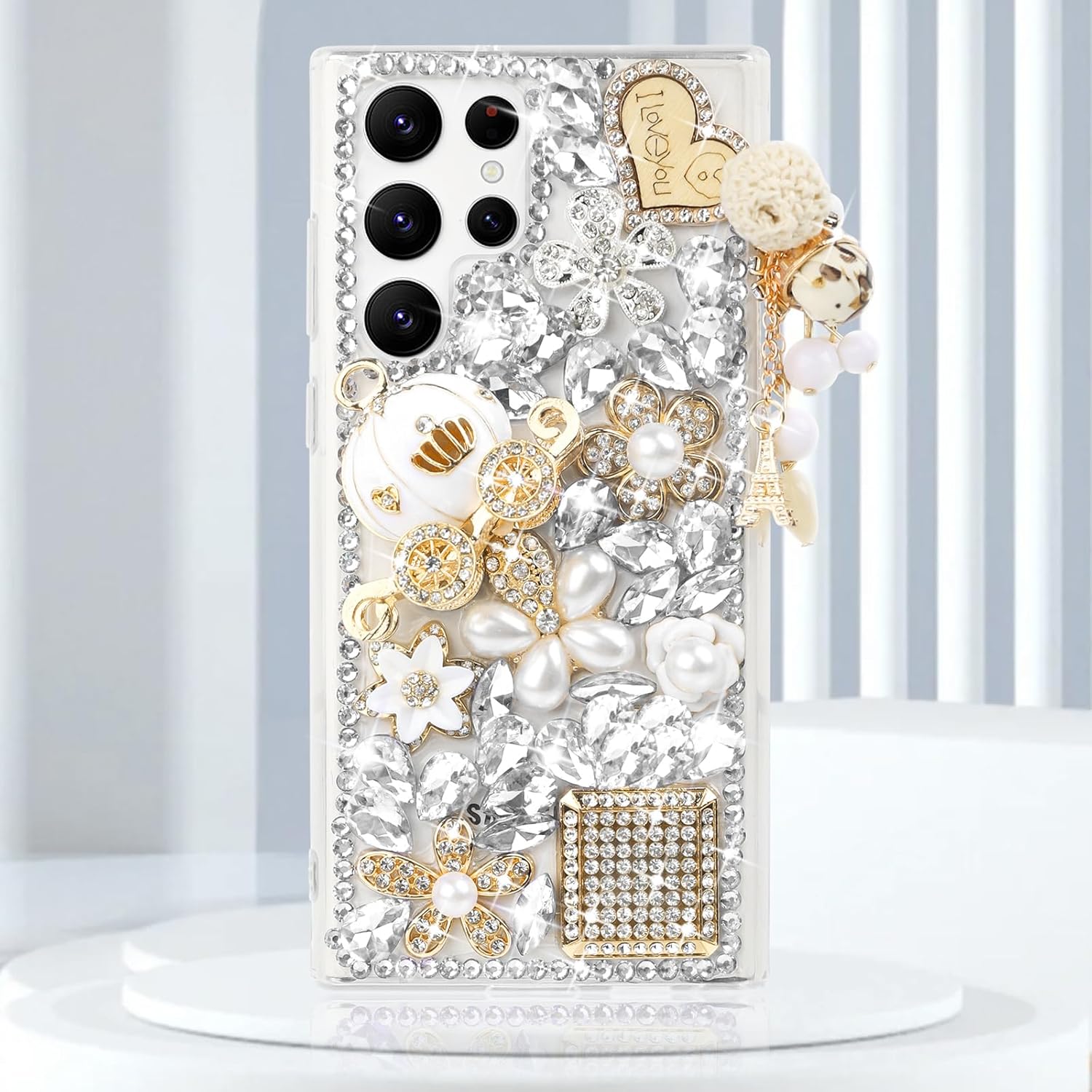 Amazon.com: Guppy for Galaxy S25 Ultra Bling Case, 3D Bling Shiny ...