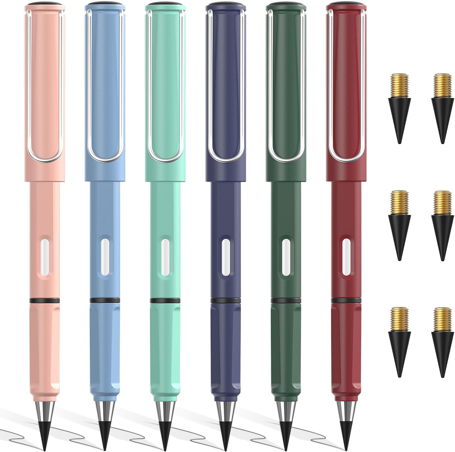 Amazon.com : ALECPEA 6pcs Everlasting Pencil Infinite Pencil, Infinity ...