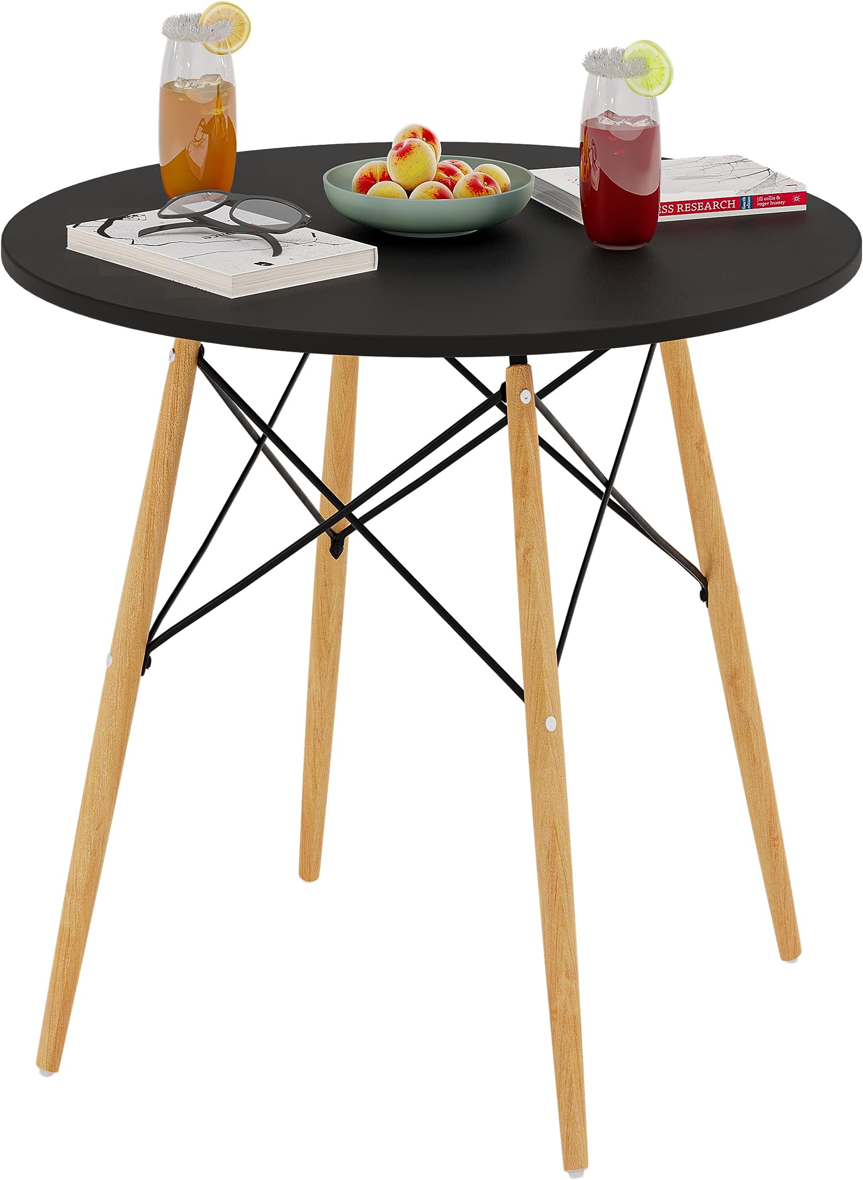 MIREL - GAON. Mesa Comedor Eames Redonda Estilo Minimalista Capacidad ...