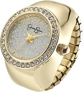 Amazon.com: Jessica Simpson Women's Gold Adjustable Ring Watch ...