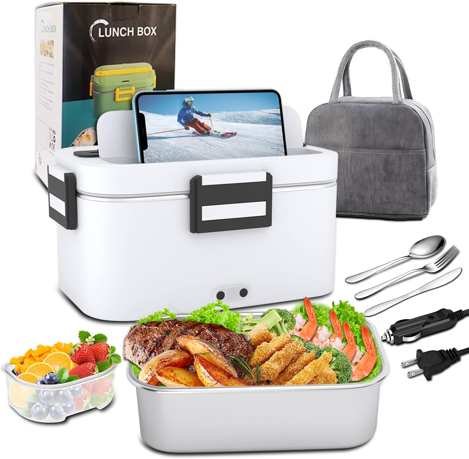 Amazon.com: Electric Lunch Box Food Heater, 75W Portable and Leakproof ...