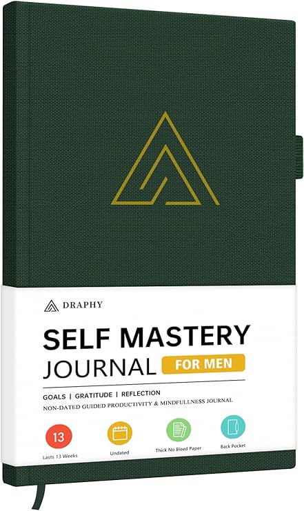 Amazon.com : Self-Mastery Journal for Men - Gratitude and Productivity Journal for More ...