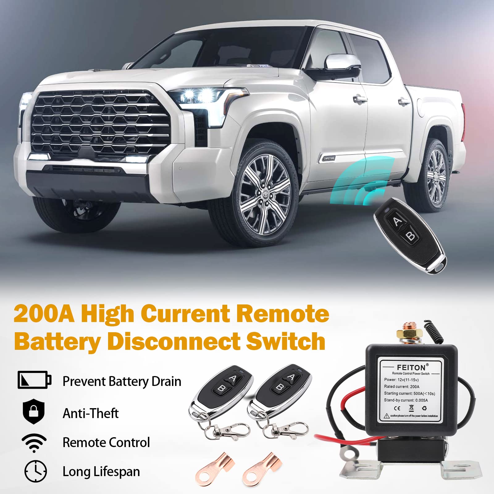 Snapklik.com : 500A Starting 200A Rated High Current Battery Disconnect ...