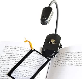 Amazon.com: Book Light for Reading in Bed at Night by OWLER, Clip On ...